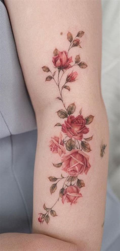 Rose Vine Tattoo Designs Photos