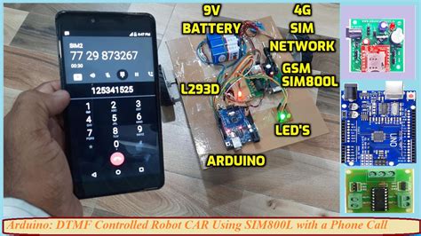 Arduino Dtmf Controlled Robot Car Using Sim800l With A Phone Call