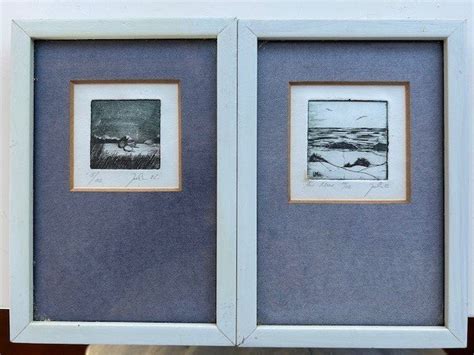 2 Small Etchings In Blue Frame €25 Whoppah