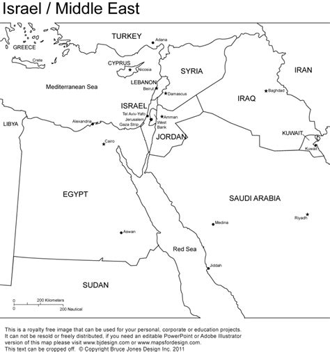 Printable Blank Map Of Middle East