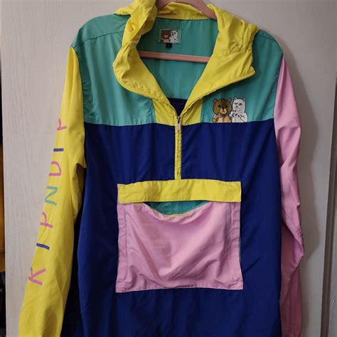 Teddy Fresh X Rip N Dip Windbreaker Pastel Colors Depop
