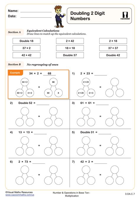 Multiply Two Digit Numbers Worksheets