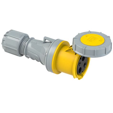 Pce Trailing Commando Socket 63a 2pe 110v Ip67 2335 4