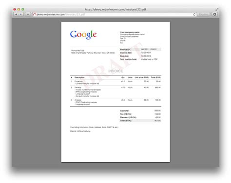 invoices plugins redmine