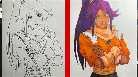 How To Draw Yoruichi Shihouin From Bleach Easy Drawing Step By Step