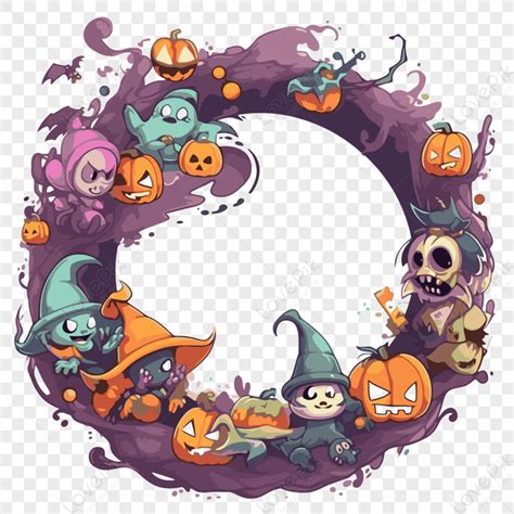 할로윈 프레임 벡터만화클립 아트상표 Png 일러스트 무료 다운로드 Lovepik
