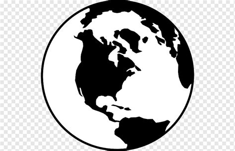Black And White Earth Logo