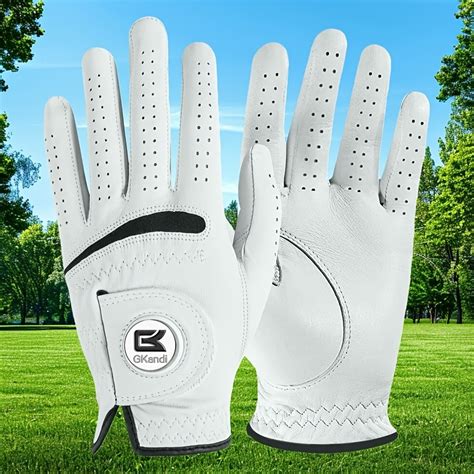 Mens Cabretta Leather Golf Glove 1 Pack With Ball Marker Left Hand