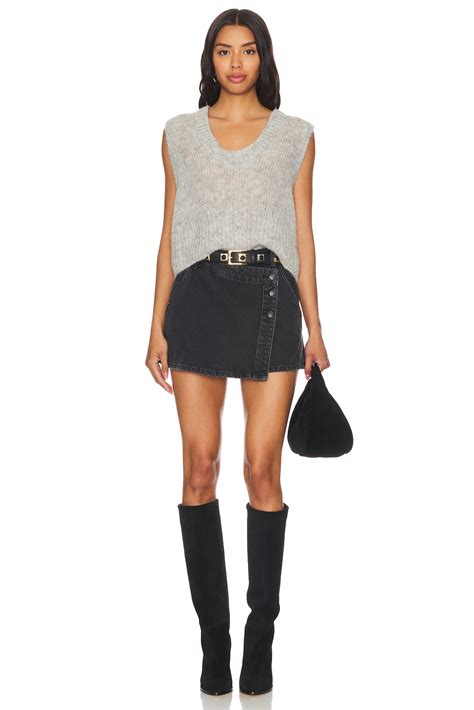 Free People X We The Free Wynne Denim Skirt In Eclipse Revolve