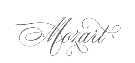 Mozart Font Spencerian Script Blessed Print