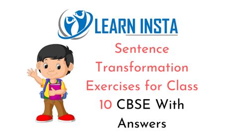 Sentence Transformation Exercises For Class 10 Cbse With Answers Mcq Questions