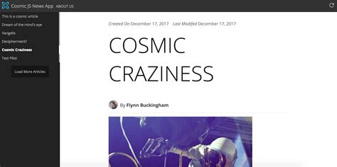 Github Cosmicjsreact News App A Minimal News Blog Boilerplate