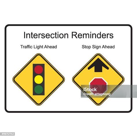 Traffic Signal Symbol Sign Stop Ahead Signs Traffic Light Ahead Warning