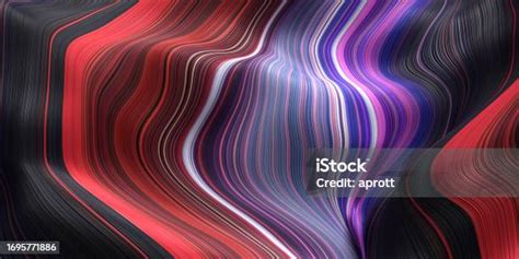 파란색과 빨간색 톤의 여러 가지 색상의 곡선 구조 물결 모양 0명에 대한 스톡 벡터 아트 및 기타 이미지 0명 3차원 형태 검은색 Istock