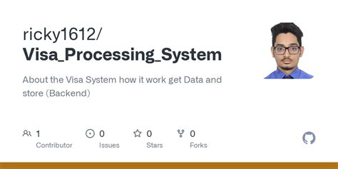 Github Ricky1612visaprocessingsystem About The Visa System How It