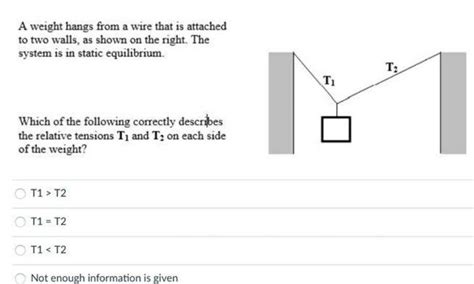 Answered A Weight Hangs From A Wire That Is Attached To Two Walls As Kunduz