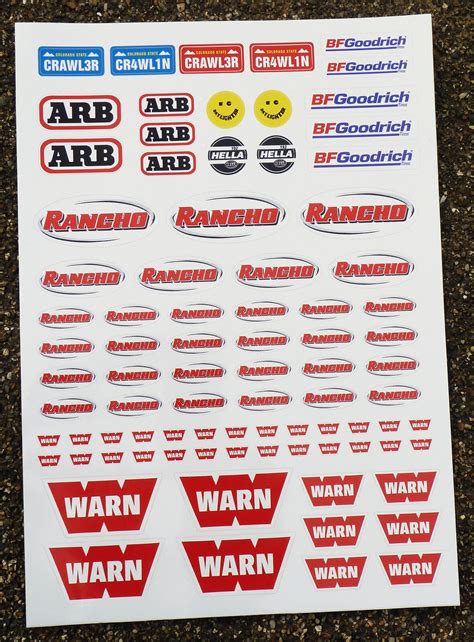 10th Scale Rc Rock Crawler Stickers Decals Off Road Trail 4x4 Ebay Uk