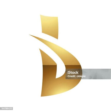 흰색 배경에 황금 문자 B 기호 아이콘 1 0명에 대한 스톡 벡터 아트 및 기타 이미지 0명 개념 곡선 Istock