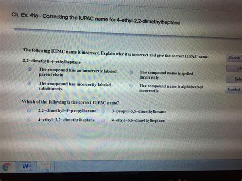 Be Sure To Answer All Parts The Following IUPAC Name Chegg