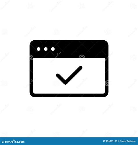 Secure Website Icon With Browser And Check Mark Stock Vector Illustration Of Data Vector
