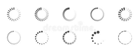 download sign set load icons set load system data load stock vector illustration of round