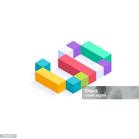숫자 9 아이소메트릭 컬러풀 큐브 3d 디자인 흰색 배경에 격리 된 입체 문자 벡터 일러스트레이션 9에 대한 스톡 벡터 아트 및
