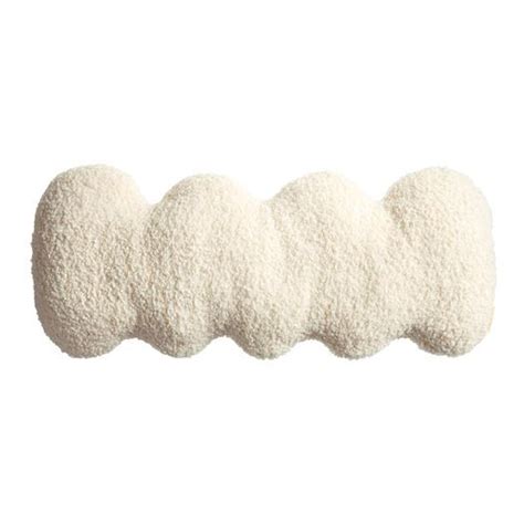 Extra Wide Ivory Boucle Squiggle Shaped Lumbar Pillow By World Market In 2024 Decorative