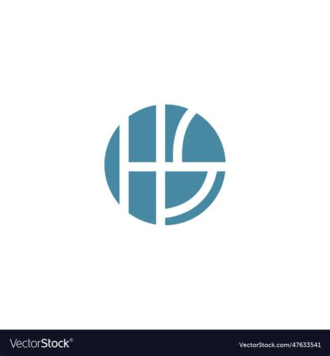 Hs Logo Initials Design Royalty Free Vector Image