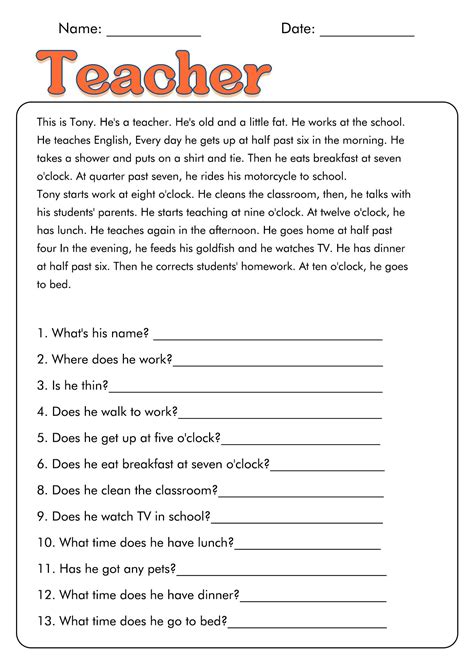 17 Reading Worksheets For Esl Beginners Artofit