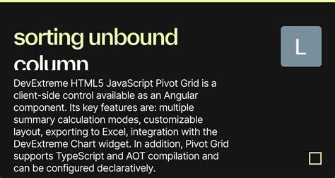 Sorting Unbound Column Codesandbox