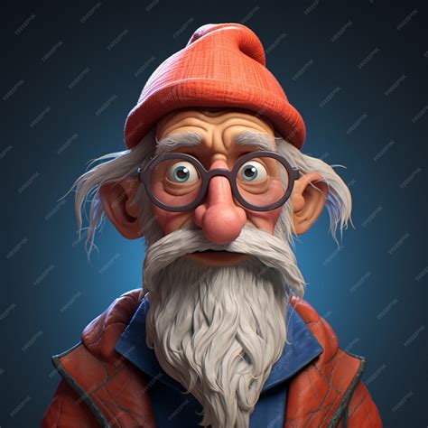 Free Photo 3d Rendering Of Elder Person Portrait