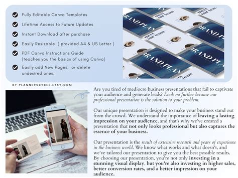 Canva Slide Deck Presentation Presentation Template Business Etsy