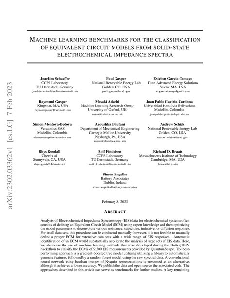 Pdf Machine Learning Benchmarks For The Classification Of Equivalent