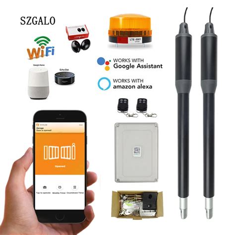 자동 듀얼 암 전기 스윙 도어 게이트 오프너 오퍼레이터 모터 액추에이터 클로저 스윙 게이트 오프너 액세스 제어용 200kgs엑세스 제어 키트 Aliexpress