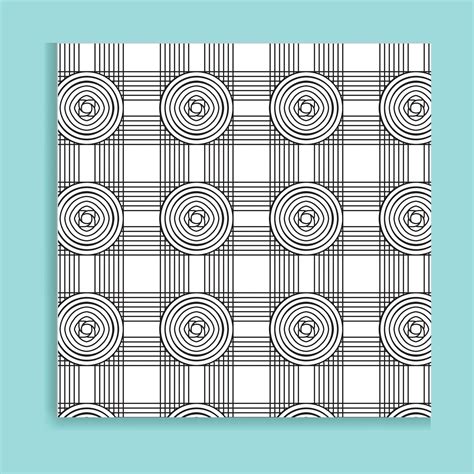 Seamless Abstract Modern Geometric Circle Line Pattern Vector Illustration Vector Art
