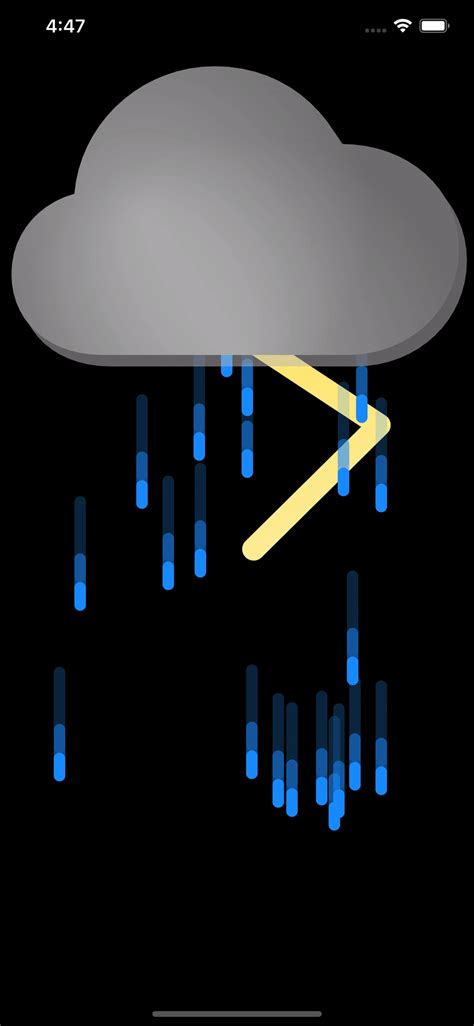 Raining Cloud Animation Made Using Timelineview And Canvas Rswiftui