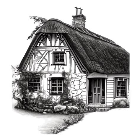Cottage Style House Drawing