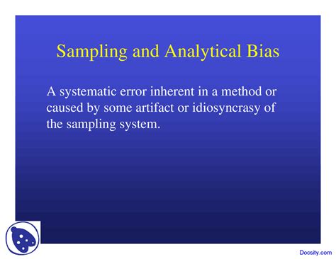 Analytical Bias Geochemistry I Lecture Slides Docsity