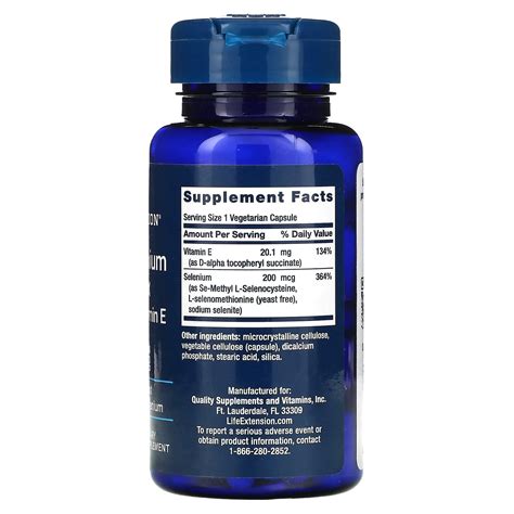 Life Extension Super Selenium Complex 100vc Naturopathic Care