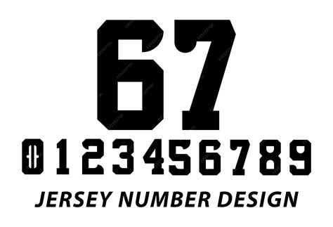 Customizable Sports Jersey Number Design Template Modern Jersey Number