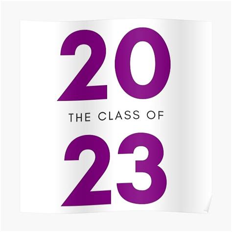Class Of 2023 Simple Typography Black 2023 Class Of Graduation Design Poster For Sale By