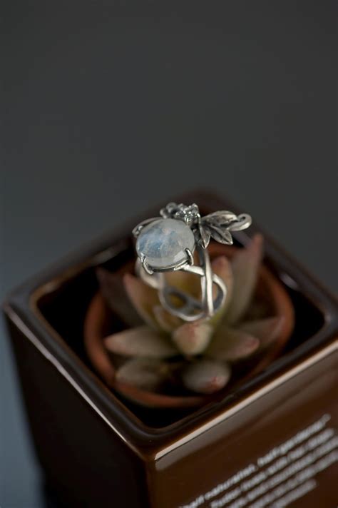 Moonstone Silver Craft Ring By Naschenka • Your Size Custom Ring • Best