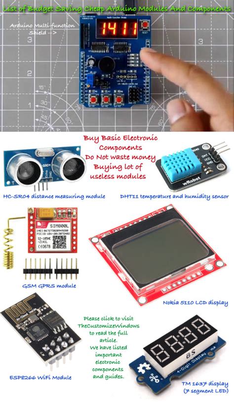 List Of Budget Saving Cheap Arduino Modules And Components