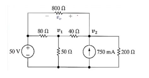 Solved Consider The Circuit Below A Use The Node Voltage Chegg Com