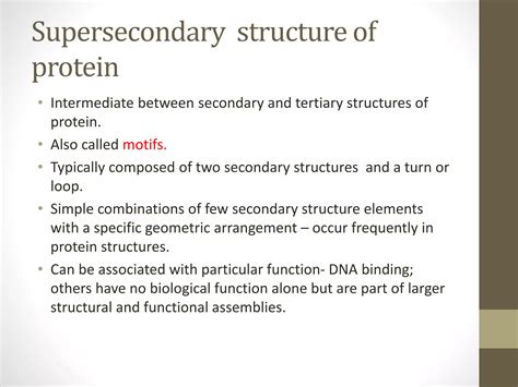 Supersecondary Structure Ppt Pptx