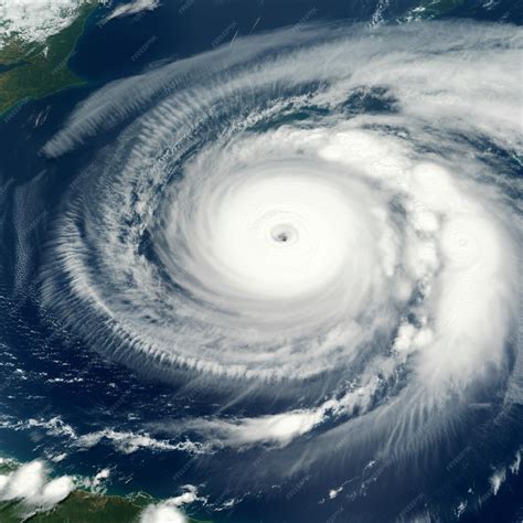 A Satellite Image Of A Tropical Storm And A Large Tropical Storm
