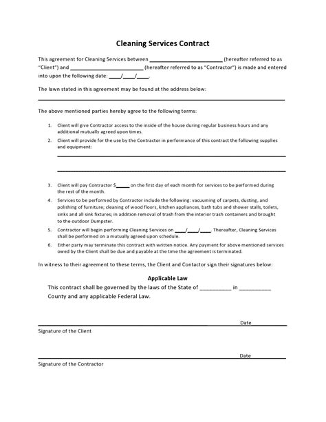 Printable Business Contract Template Printable Free Templates