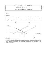 Understanding Economic Principles Through Problem Set Answers Course Hero