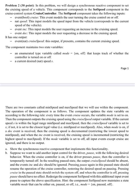 Problem 2 30 Point In This Problem We Will Design
