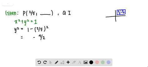 Solvedfind The Missing Coordinate Of P Using The Fact That P Lies On